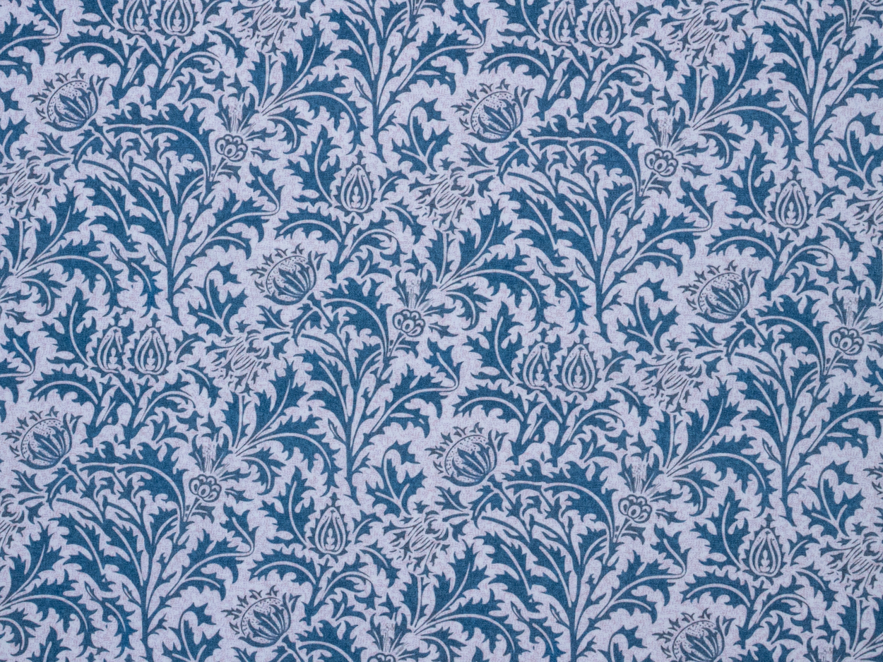 Rain Blue Large Shaukat Collection Cotton Lawn - Shaukat Fabrics